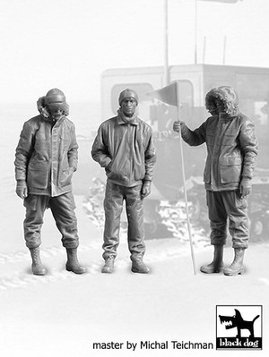 Black Dog 1/48 Polar Explorers Set Standing with Flag Pole (3 Figures ...