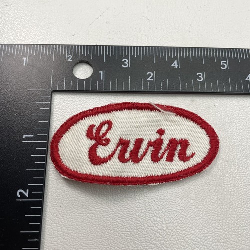 Vintage Oval Name ERVIN Uniform Patch 24TR | eBay