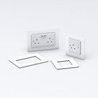 White Double / Single Socket Switch Surround / Acrylic Finger Plate ...