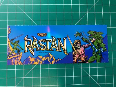 Taito Rastan Arcade Marquee 2.5x6.25” Sticker Decal Holographic Glossy ...