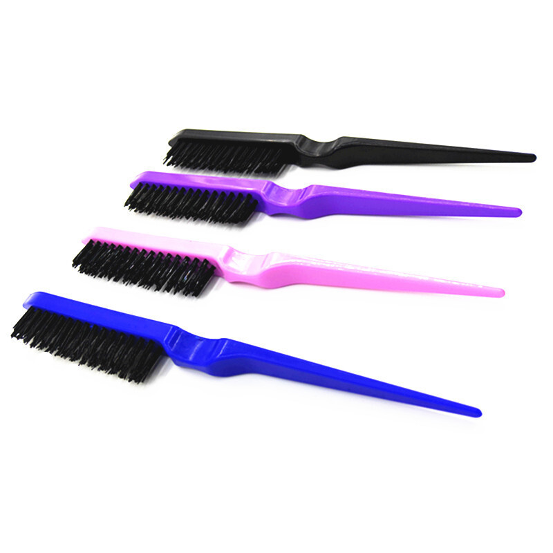 Hair Fluffy Tool Hair Comb Hairdressing Boar Bristle Teasing Back Brush ...