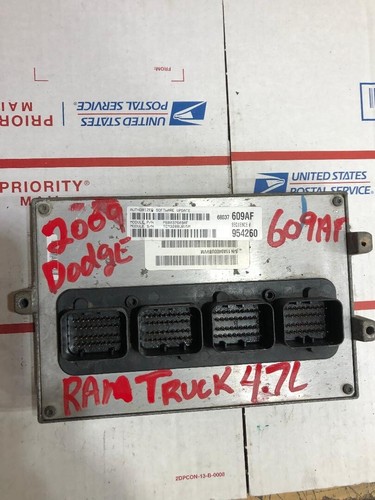 2009 09 Dodge Ram Truck 4.7L V8 ENGINE COMPUTER ECM ECU PCM 68037609AF ...