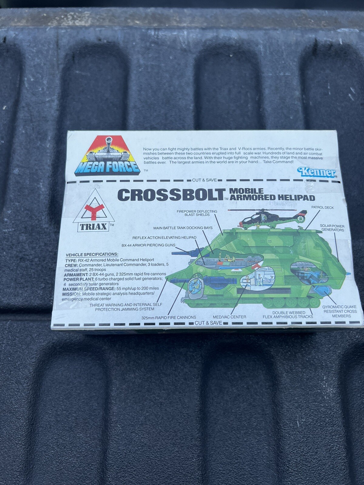 Vintage 1989 Kenner Mega Force TRIAX Army CROSSBOLT Mobile Armored ...