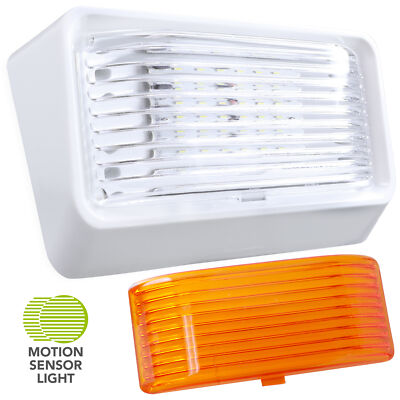 LED RV Motion Sensor Exterior Porch Utility Light White 12v Lighting ...