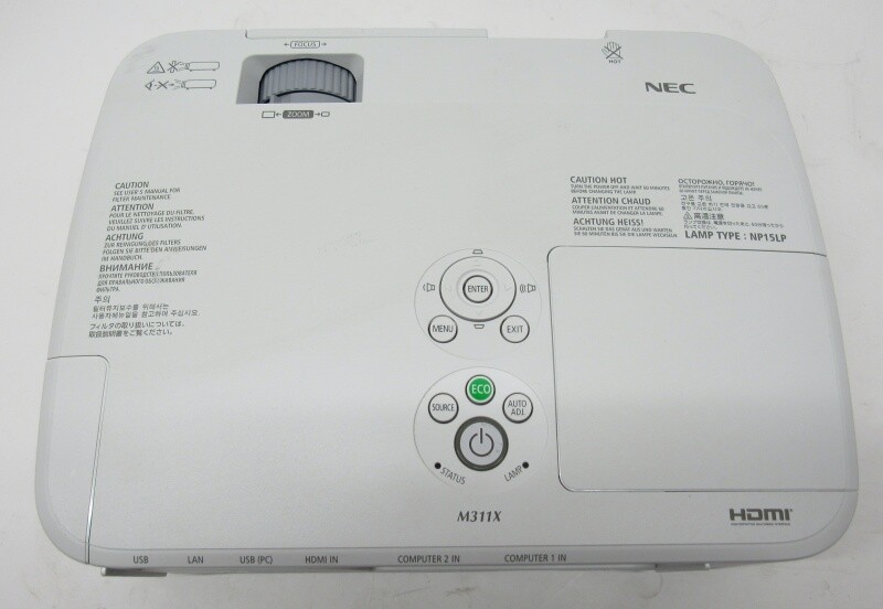 NEC M311X Projector Has HDMI 3 100 ANSI Lumens 1024x768 Resolution Has ...