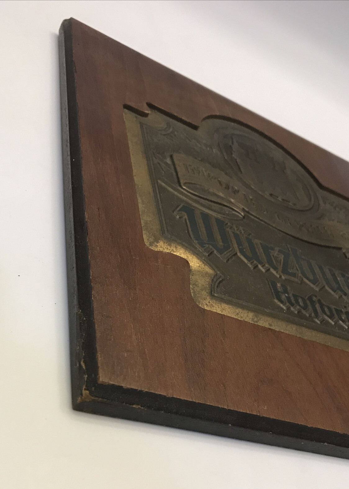 Vintage Anheuser-Busch Brass German Wurzburger Hofbrau Beer Wooden ...