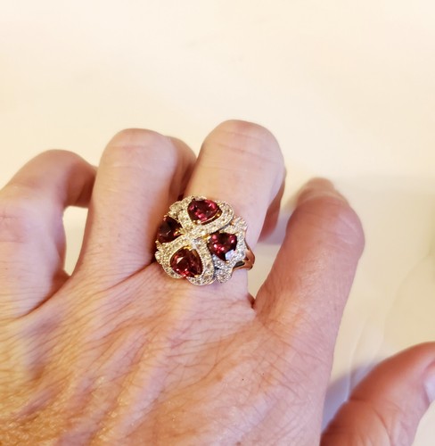 Stauer Gold Vermeil Everlasting Rhodolite Ring Size 8 | eBay