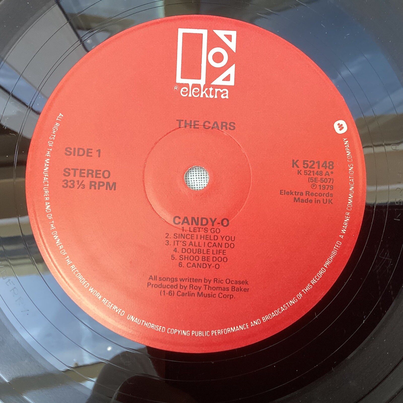 The Cars - Candy-O - LP Vinyl Record - Excellent Condition K52148 1979 ...