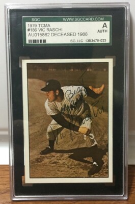 d1988 NEW YORK YANKEES signed VIC RASCHI #186 - 1979 TCMA ...