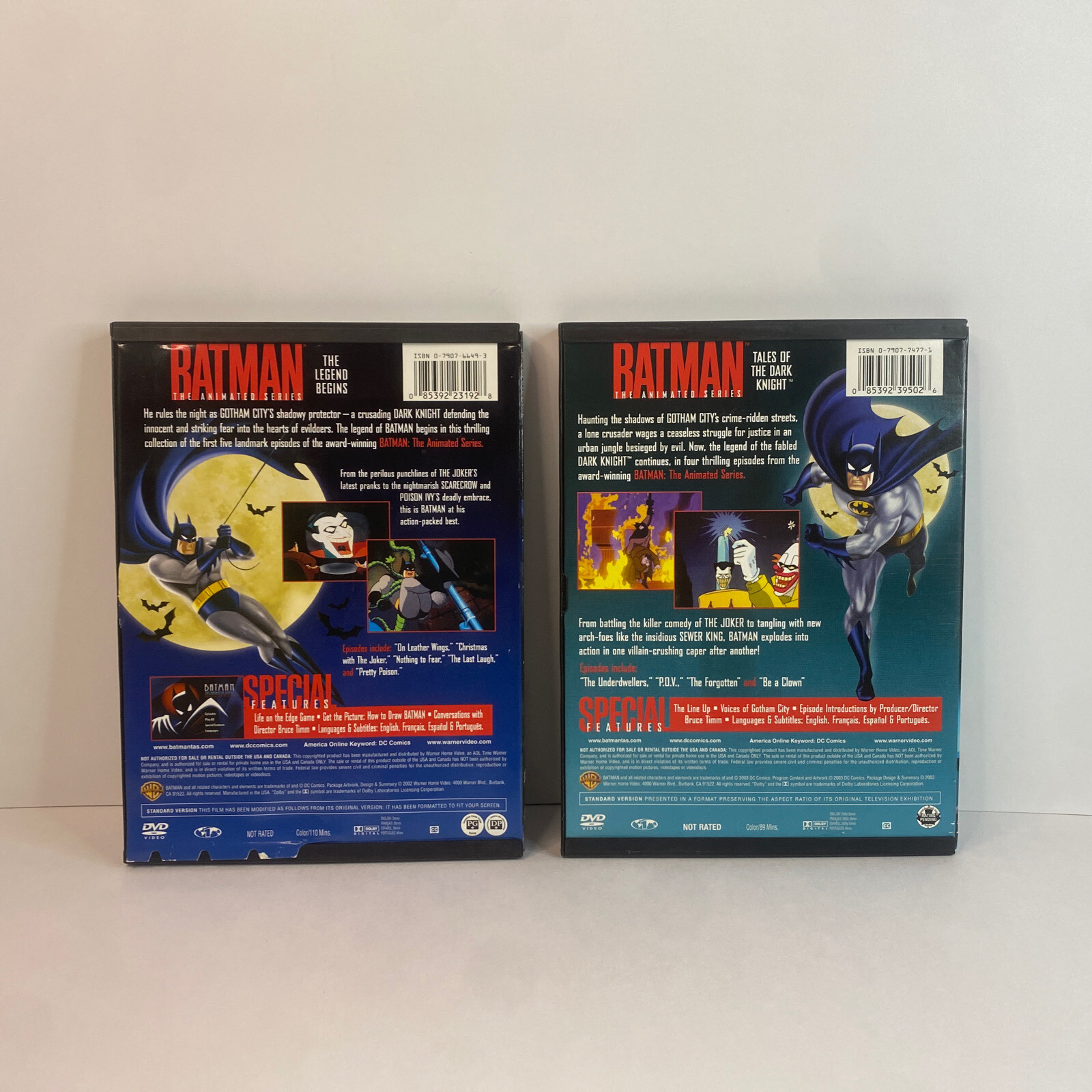 Batman:The Animated Series The Legend Begins/Tales Of The Dark Knight ...