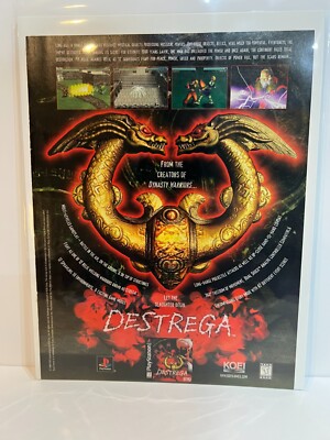 Destrega - Promotional Magazine Ad - Sony Playstation - PS1 - KOEI | eBay