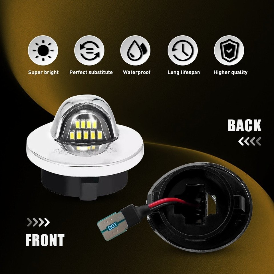 2-20X Bumper License Plate Light Lens Lamp for Ford F150 F250 F350 F450 ...