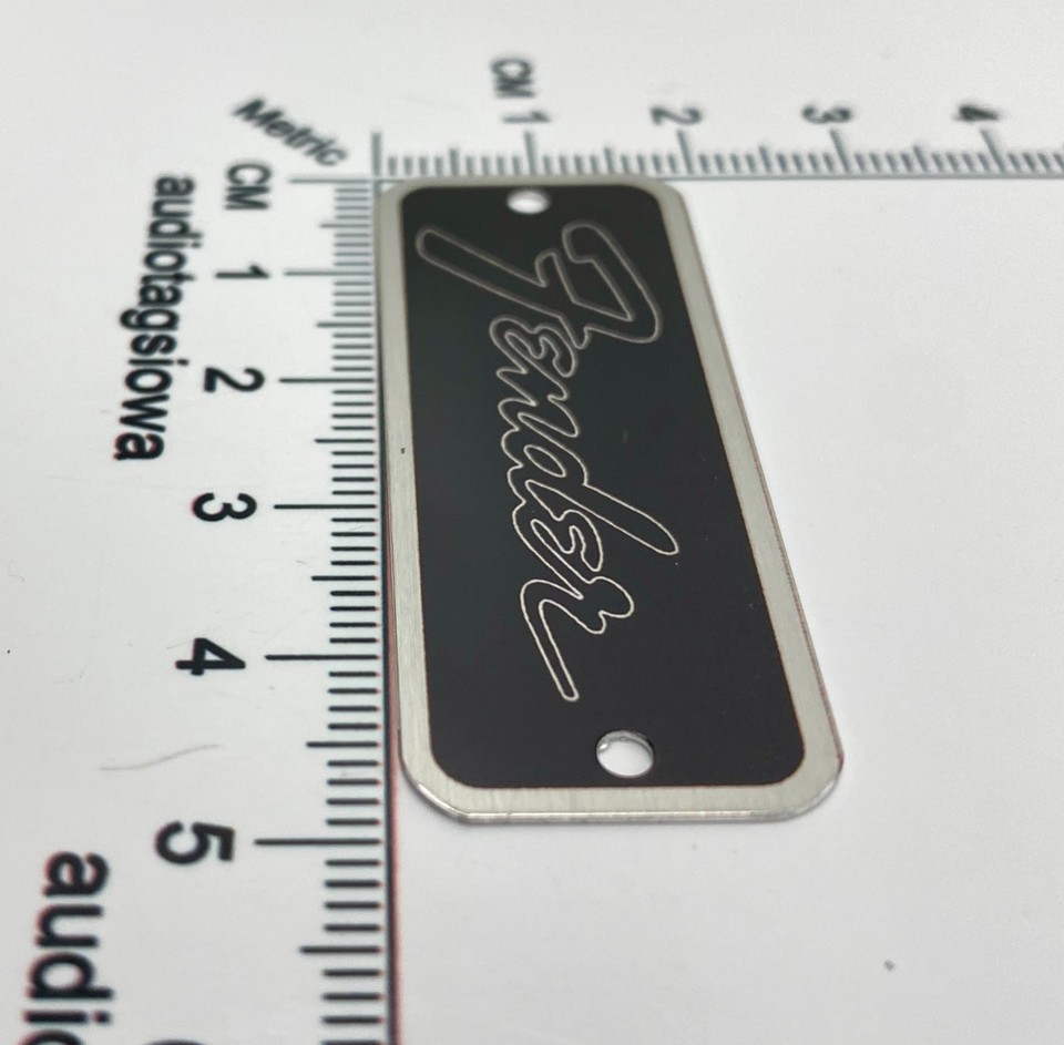 Fender Transitional Logo for Amp or Case Badge Custom Made Black/Silver ...