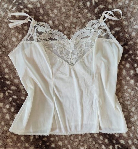 Vtg Vassarette Style 17-105 Sz XL/44 Ivory Nylon Camisole Cami EUC | eBay