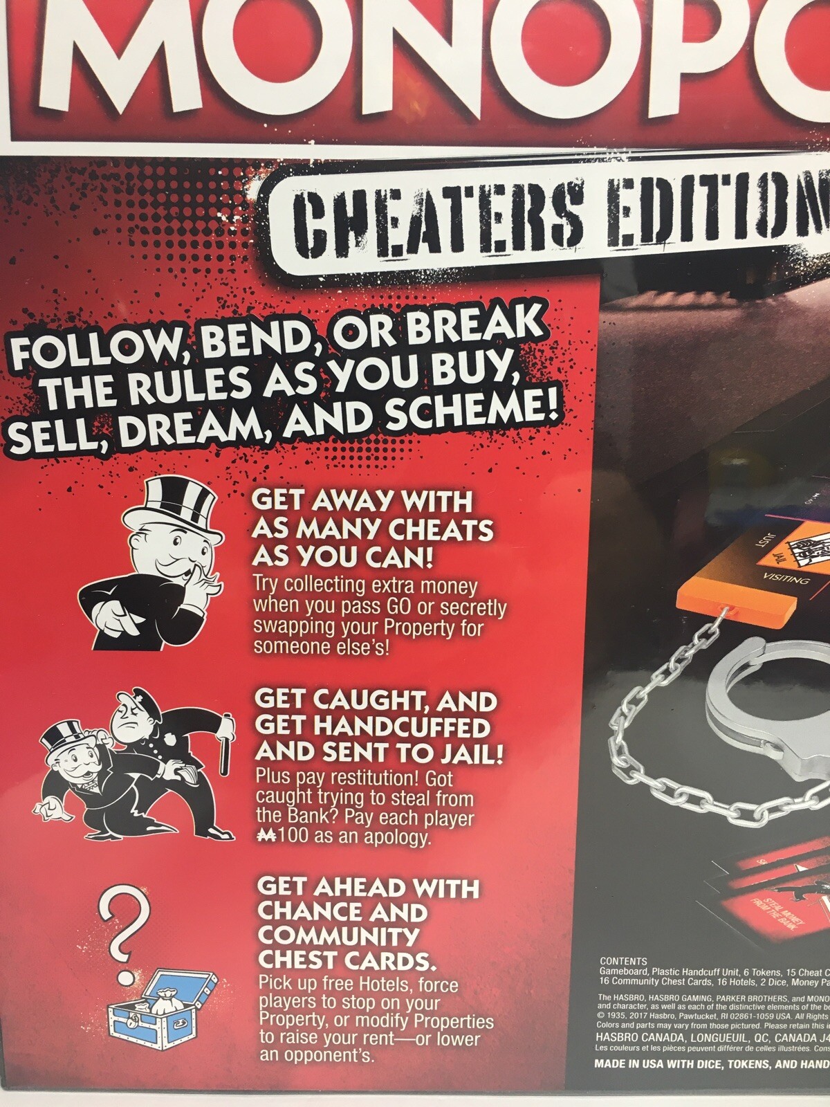 MONOPOLY CHEATERS EDITION HASBRO BOARD GAME BRAND NEW | eBay