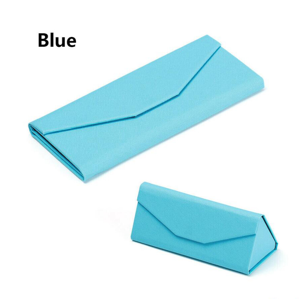Triangle Folding Glasses Box PU Waterproof Strong Magnet Eyewear Case ...