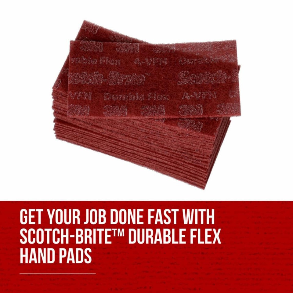3M Scotch Brite 64659 Scuff Pads Very Fine Maroon Hand Sanding Pads 25 ...