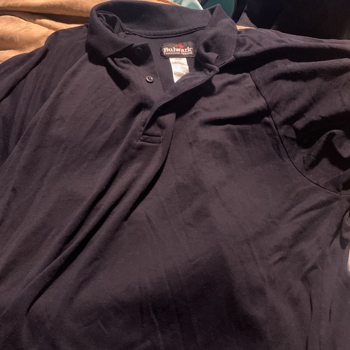 Bulwark, FR Polo Shirt, XL-SS, FR, Flame Resistant, Blue, Pen Holder | eBay