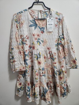 Boho Zara "The Sharon Dress" Floral Summer Spring Flowy Dress New W ...