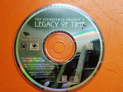 ⭐️⭐️⭐️⭐️⭐️ The Journeyman Project 3 Legacy Of Time Pc Game Disc 3 And 4 5015