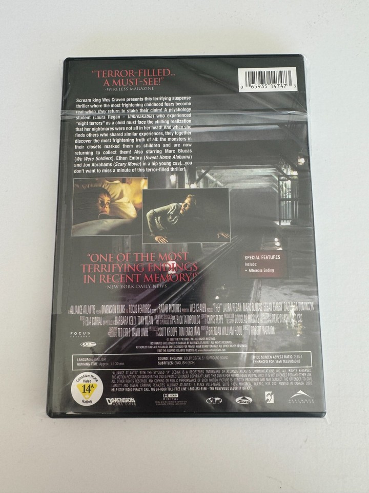 Wes Craven's They, Horror, Thriller, DVD, 2002 Sealed Charity DS68 | eBay