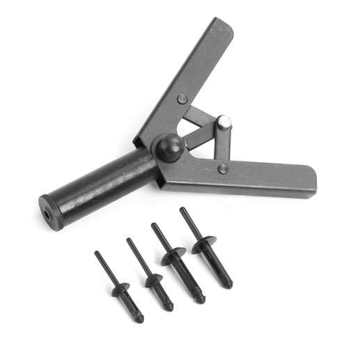 41 Pc Assorted Plastic Riveter Rivet Gun Quick Set Hand Tool W/ 40 Poly ...