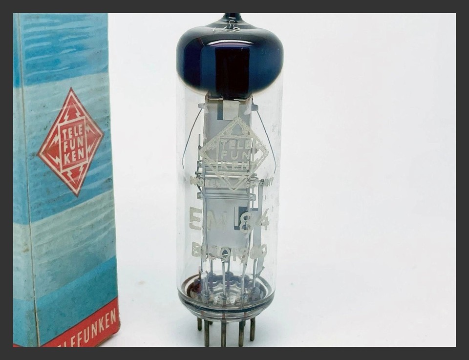 NOS Telefunken EM84 6FG6 Tested Indicator Bar Magic Eye Radio Vacuum ...