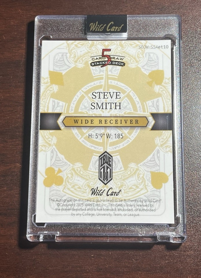 2025 Wild Card 5 Card Draw Nationals Joker TRUE 1/1 Auto STEVE SMITH | eBay