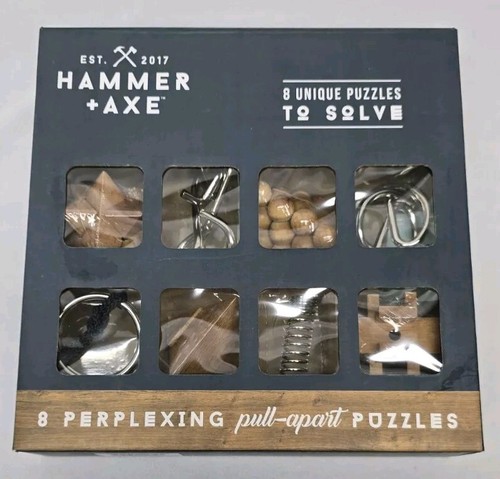 Hammer And Axe 8 Perplexing Pull-apart Puzzles To Solve Gift Game | eBay