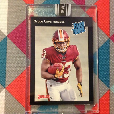 #31 Bryce Love Redskins RC 1/1 made RATED Rookie RETRO 2019 Panini ...