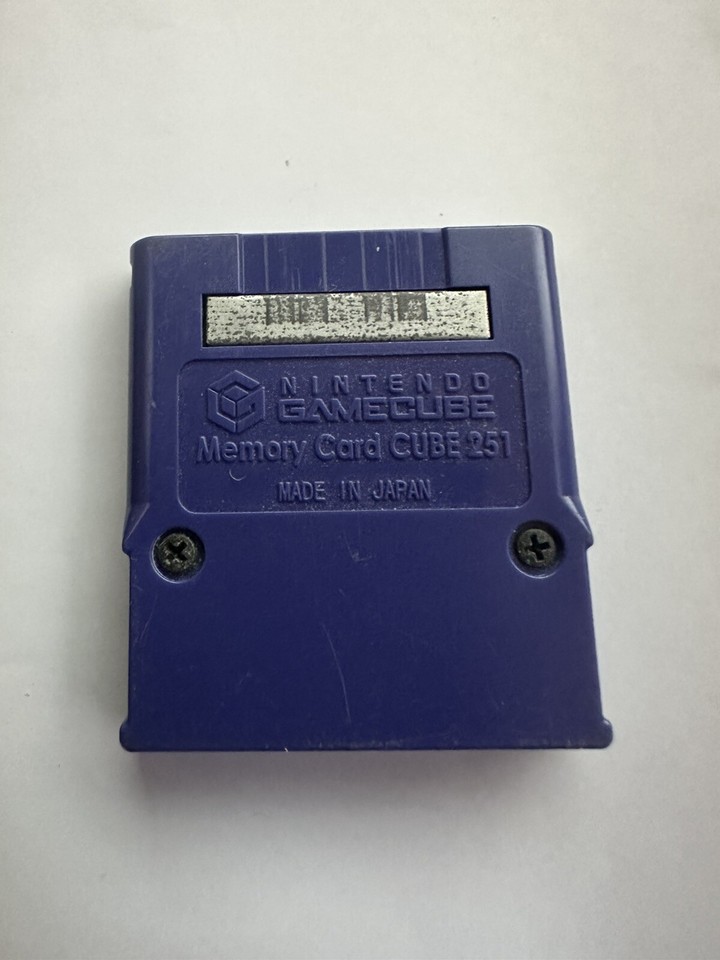 Purple HORI Memory GameCube Memory Card 251 Indigo GC TESTED | eBay