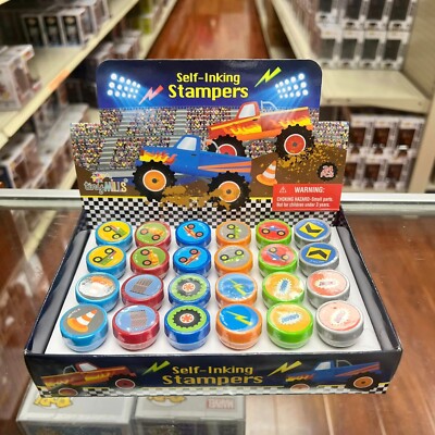 24ct TRUCKS Stamps self-ink toy Party Supply in a GIFT BOX | eBay