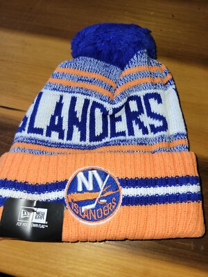 NEW YORK ISLANDERS NHL NEW ERA BLUE & ORANGE BEANIE. NWT | eBay