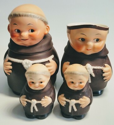Vintage West Germany Goebel Friar Tuck Monk Figurines 4 Piece Set | eBay