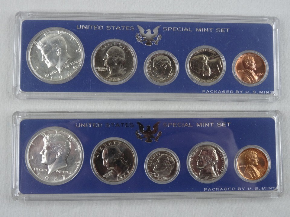 1965 1966 1967 SMS US Mint Sets Special Mint Sets 15 Coins OGP | eBay