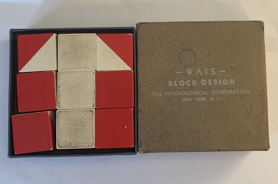 WAIS-R Wechsler Intelligence Scale Block Design WAIS/WISC No Book ...