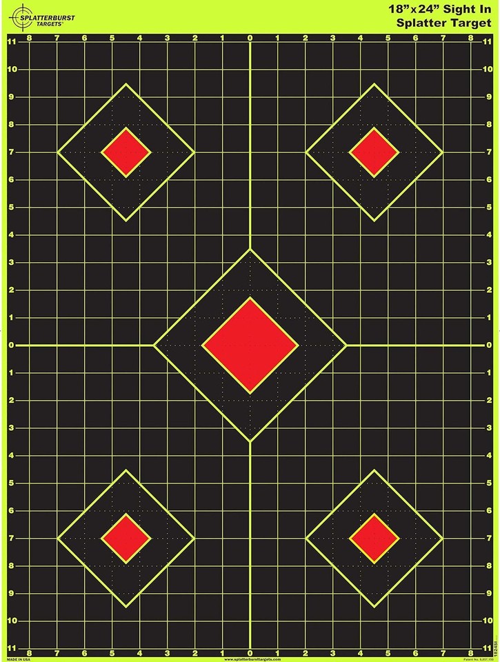 Splatterburst Targets - 18 x 24 inch -Sight in Splatter Target - Easily ...