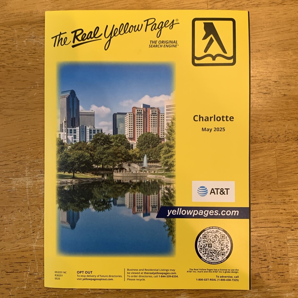 Yellow Pages Phone Book Telephone Directory Charlotte NC 2025 | eBay
