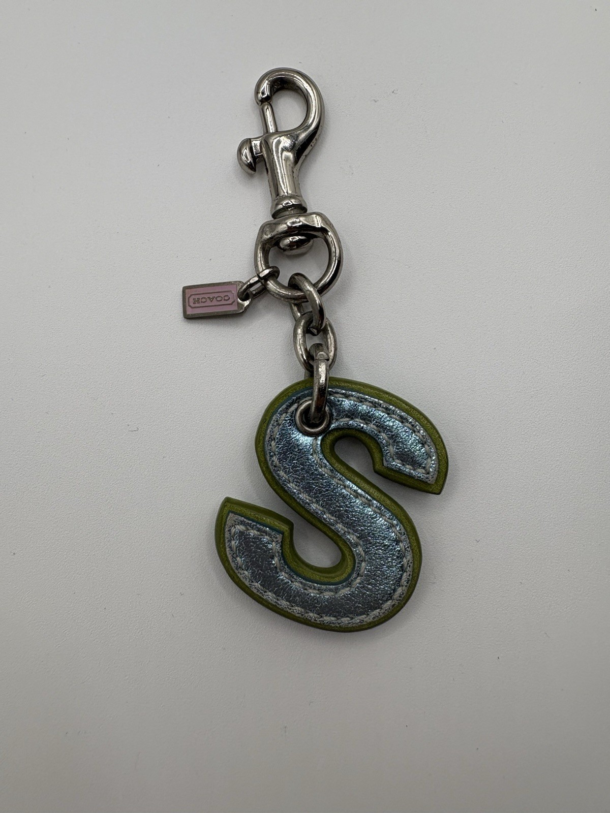 Vintage Coach Letter S Initial Y2K Leather Keychain C… - Gem