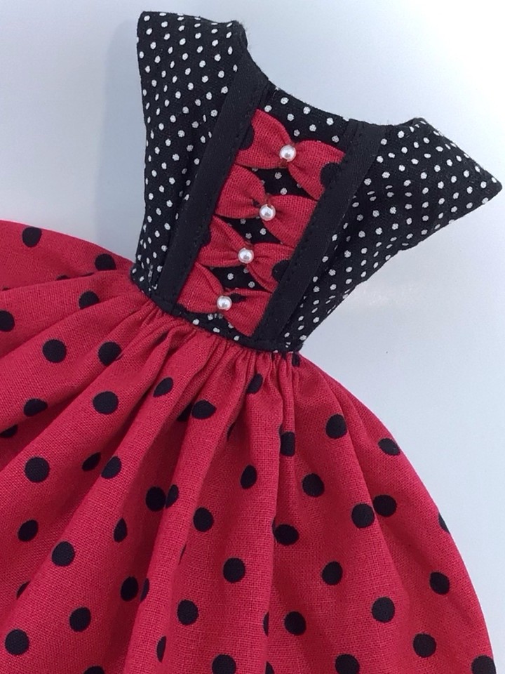 OOAK HANDMADE Polka Dots Dress FITS Barbie Silkstone Reproduction ...
