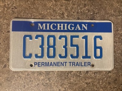 2003 Base Michigan License Plate Permanent Trailer #C383516 | eBay