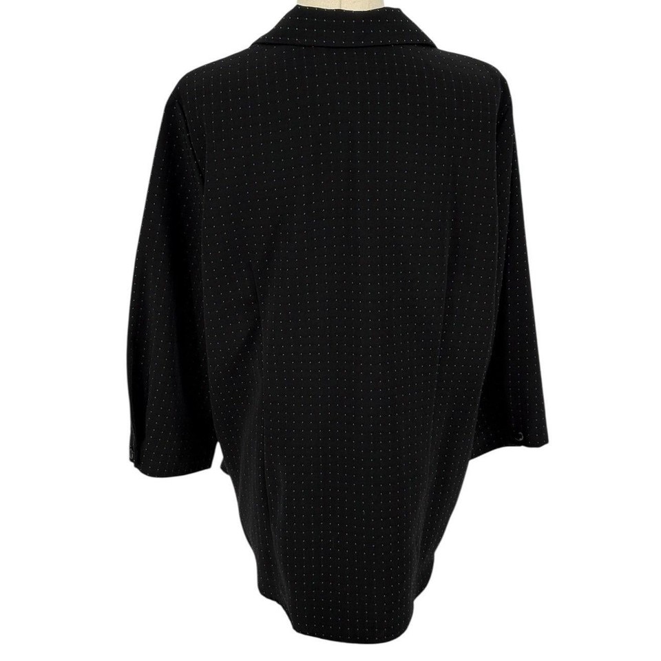 TanJay Vintage Black Blue Polka Dot Button Up Shirt Blouse (Size 14) | eBay