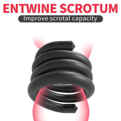 Male-Scrotum-Testicle-Squeeze-Rings-Cage-Penis-Stretcher-CBT-Enhancer ...