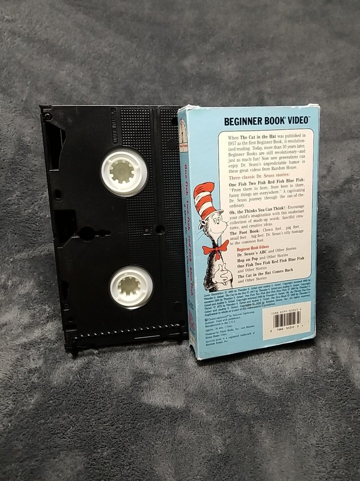Dr. Seuss - One Fish Two Fish Red Fish Blue Fish (VHS, 1994 ...