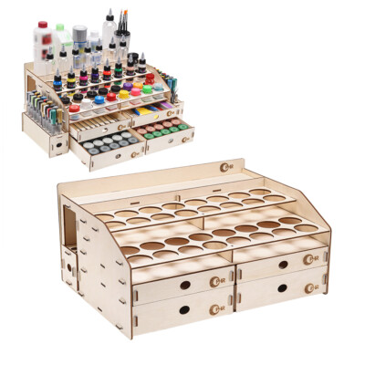 OPHIR Wooden Paint Rack Storage Holder Paint Stand for Hobby Model ...