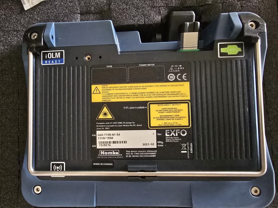 EXFO MaxTester OTDR IOLM SM 1310 1550 nm FIBER TESTER with PM+VFL ...