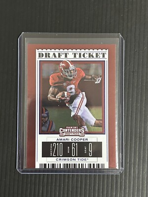 2019 Contenders Draft Tickets Season Ticket #6 Amari Cooper Alabama ...