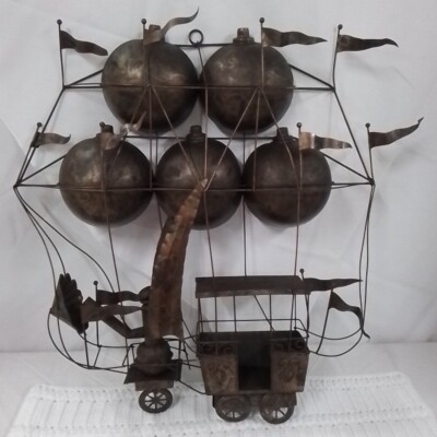 Vintage 1970's "CURTIS JERE" Brass Steam Punk Air Balloon Ship ...
