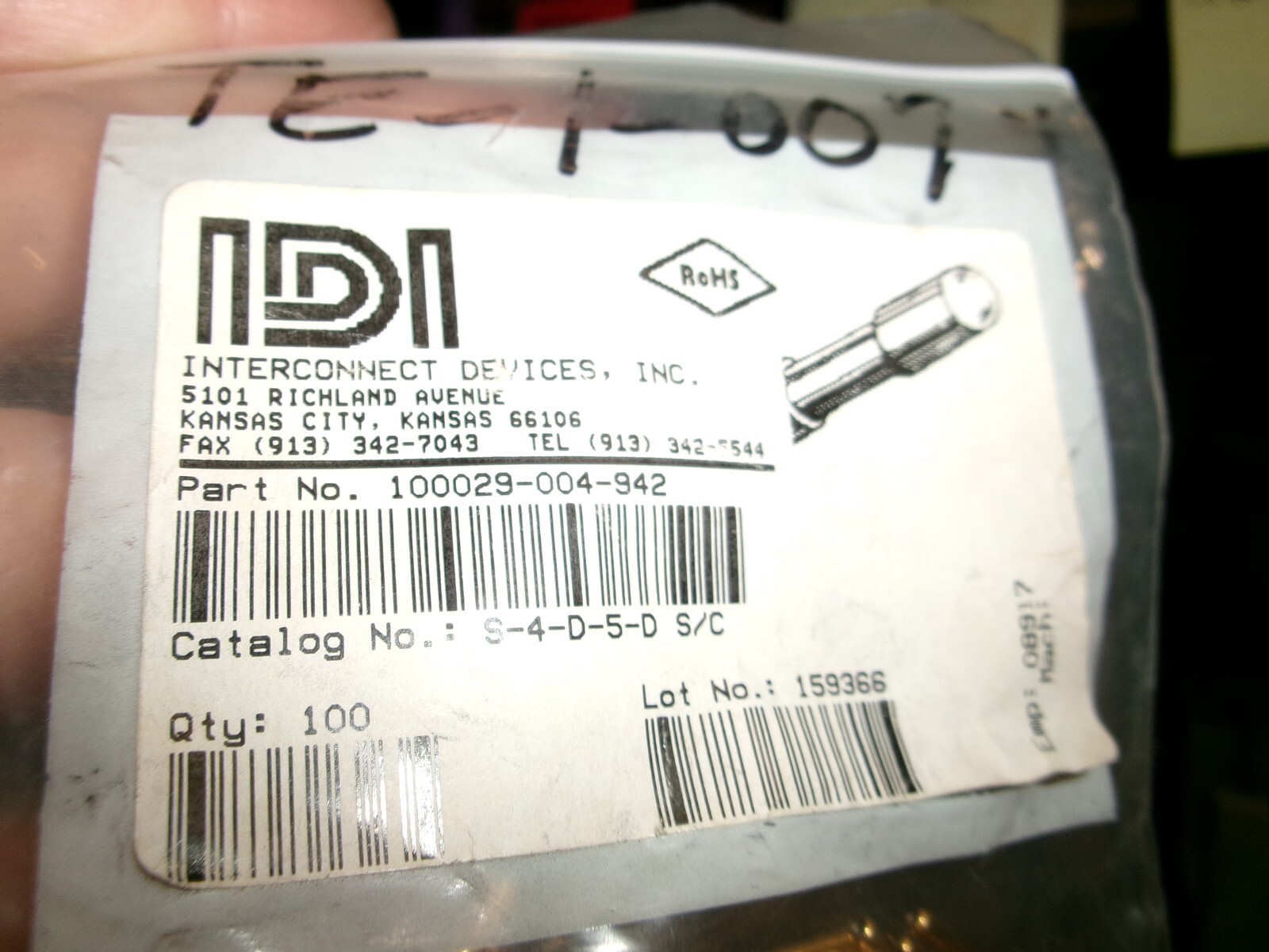 100 PCS IDI CONTACT PROBE 100029-004-942 S-4-D-5-D S/C (231-2) | eBay