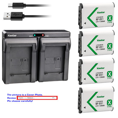 Kastar Battery Dual Charger for Sony NP-BX1 Cyber-shot DSC-RX100M7 ...